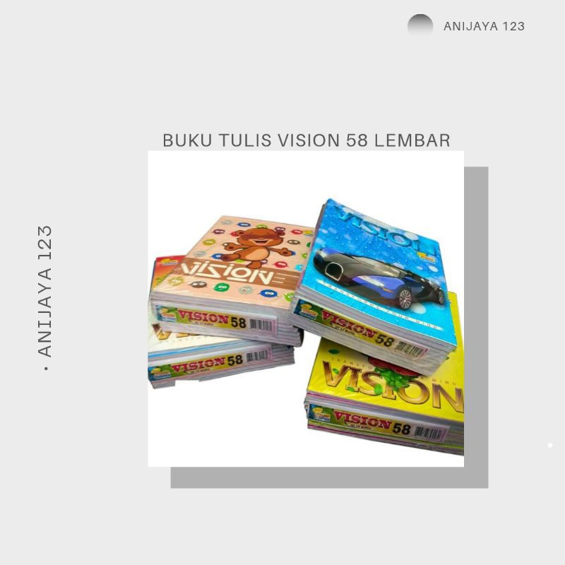 Jual BUKU TULIS VISION 1PACK ISI 10 BUAH (58LEMBAR) | Shopee Indonesia