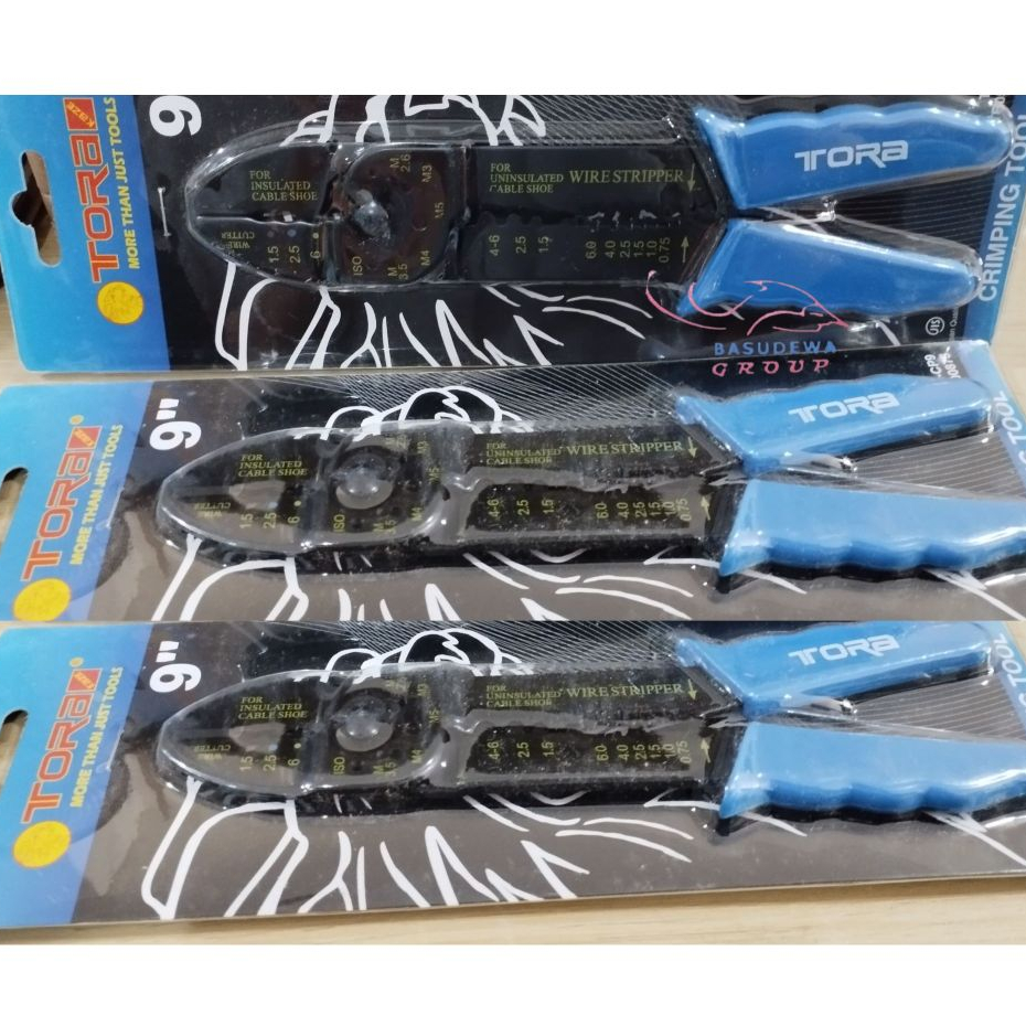 Jual TORA TANG SKUN KABEL 5in 1 GAGANG BIRU 9" / CRIMPING TOOLS 9 INCH ...