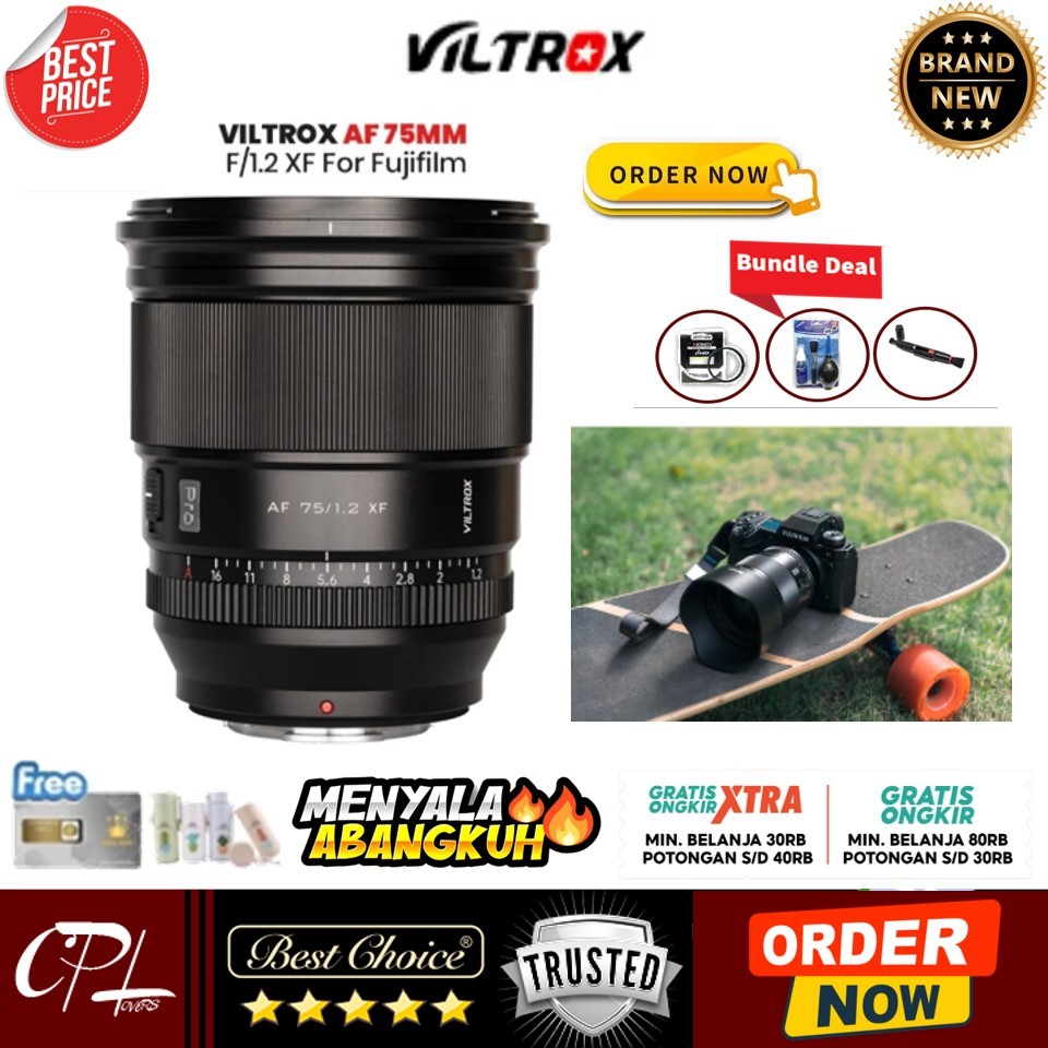 Jual Viltrox AF 75mm f1.2 AF for Lens Fujifilm X Mount Viltrox 75 mm f ...