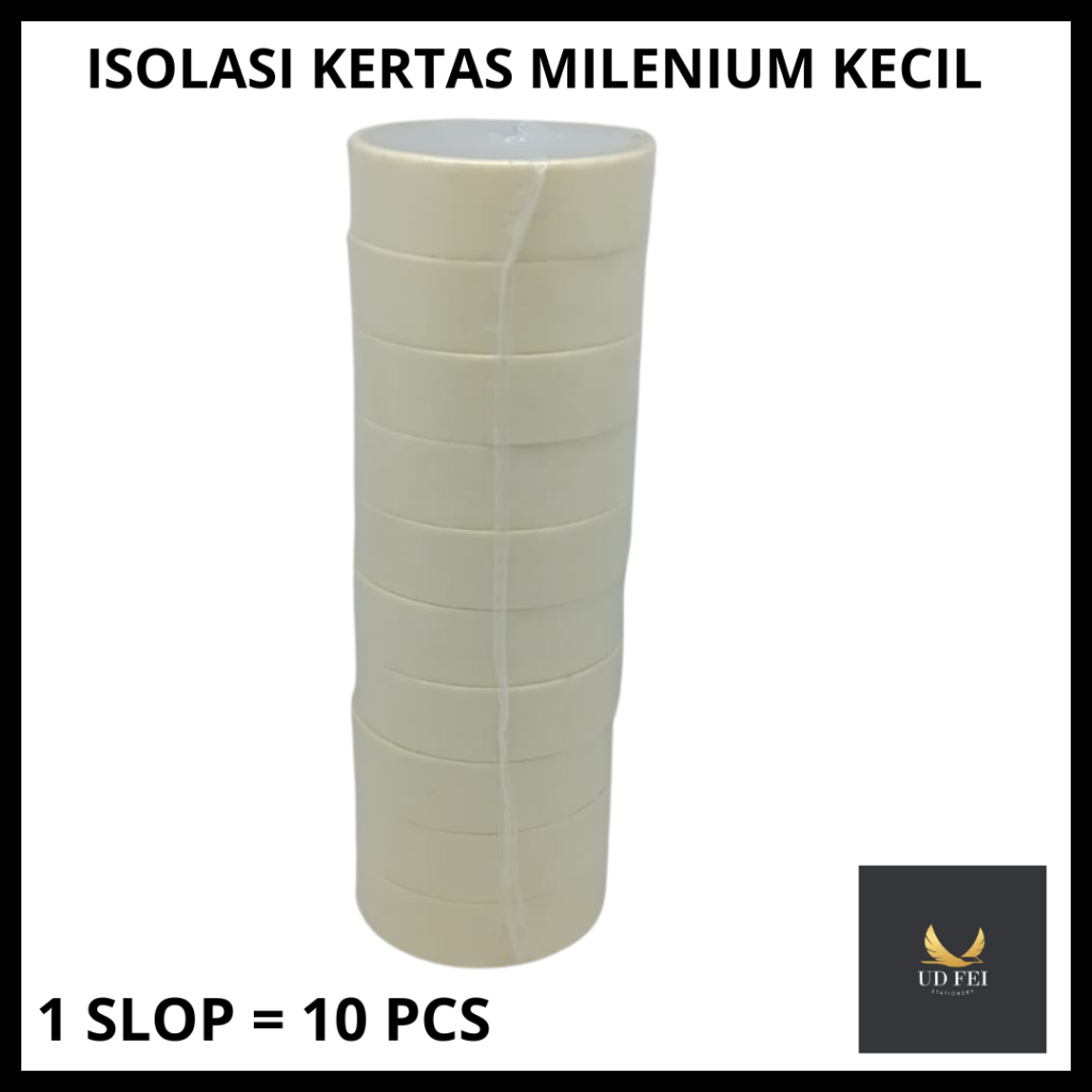 Jual (1 PACK = 10 ROLL) ISOLASI KERTAS MILENIUM/ ISOLASI KERTAS ...