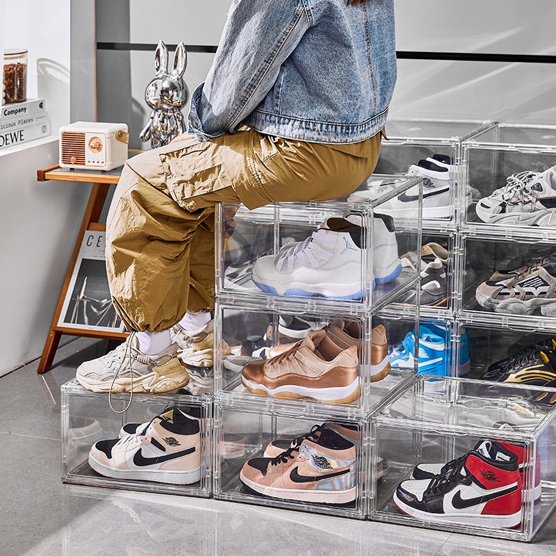 Jual Rak Sepatu Box Kotak Sepatu Akrilik Rak Sepatu Rak Sepatu Premium ...