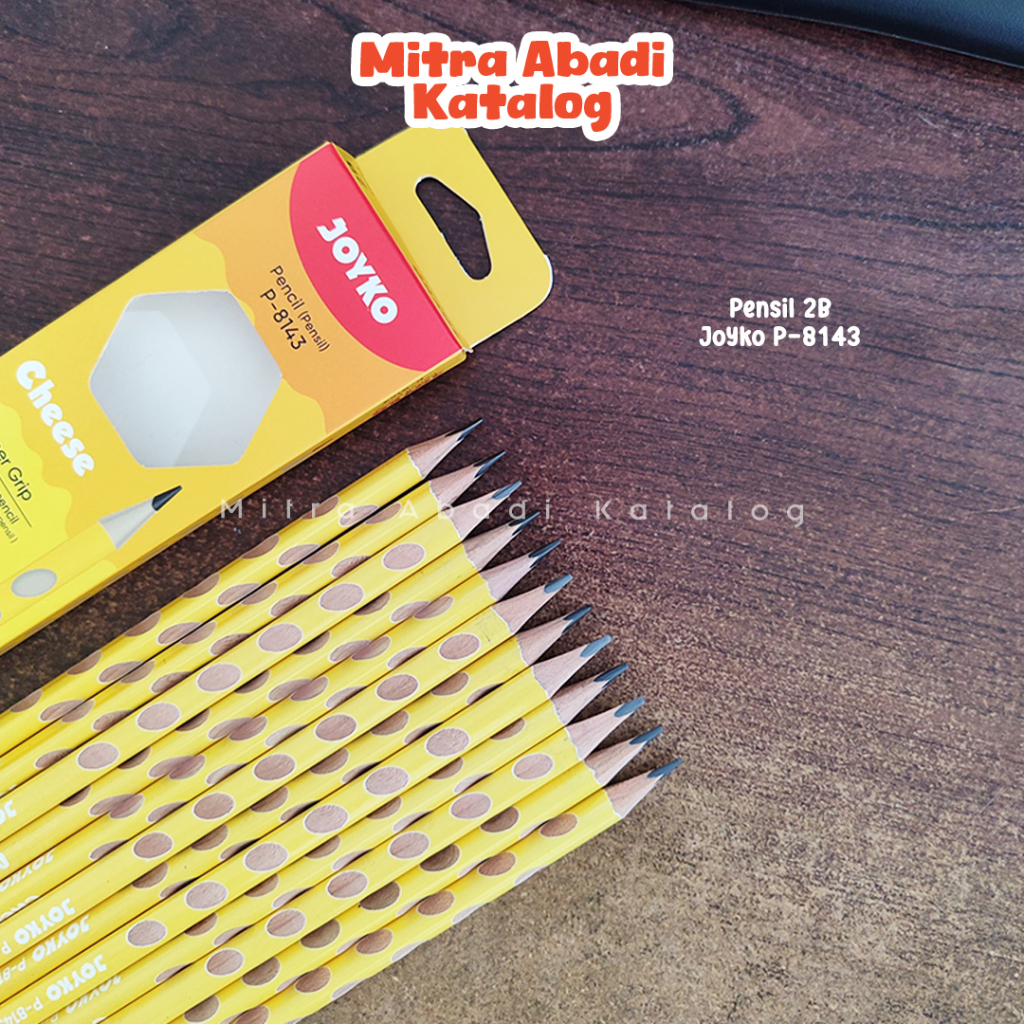 Jual (12 PCS) PENCIL 2B JOYKO P-8143 / 1 pack pak p8143 super grip ...