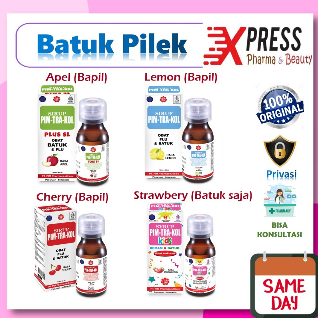 Jual XPRESS ! Pimtrakol SIRUP Obat Batuk Pilek Anak Syrup Botol Cair 60 ...