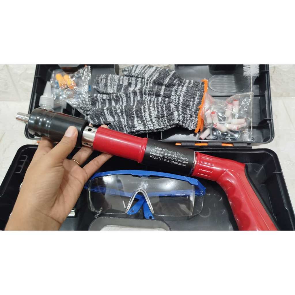 Jual Alat Mesin Tembak Paku Beton /Paku Tembak Manual mini ramset ...