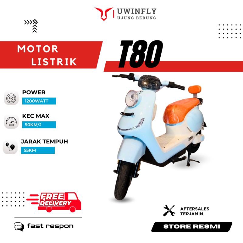 Jual [ Murah ] - Motor Listrik Uwinfly T80 - 1200Watt | Limited edition ...