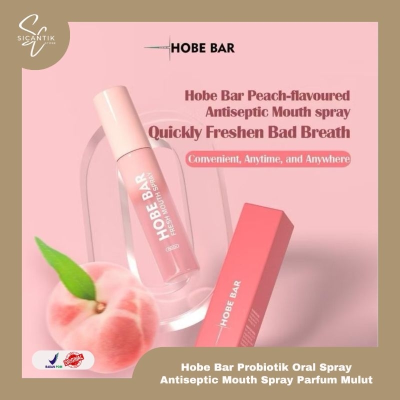 Jual HOBE BAR PEACH FLAVORED ANTISEPTIC MOUTH SPRAY PARFUM MULUT WANGI ...