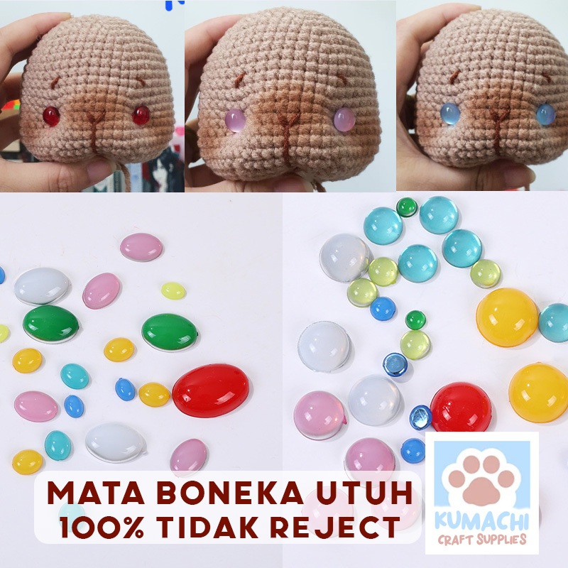 Jual BERGARANSI UTUH Mata Boneka Lem Tempel Bulat Eyes Amigurumi ...