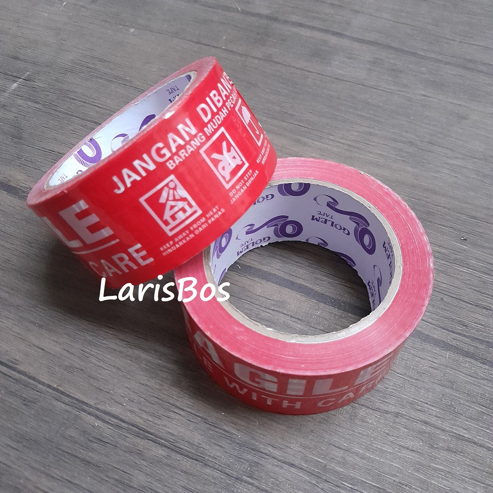 Jual Lakban Isolasi Fragile Merah Putih (48mm 72/ 90yard) | Shopee ...