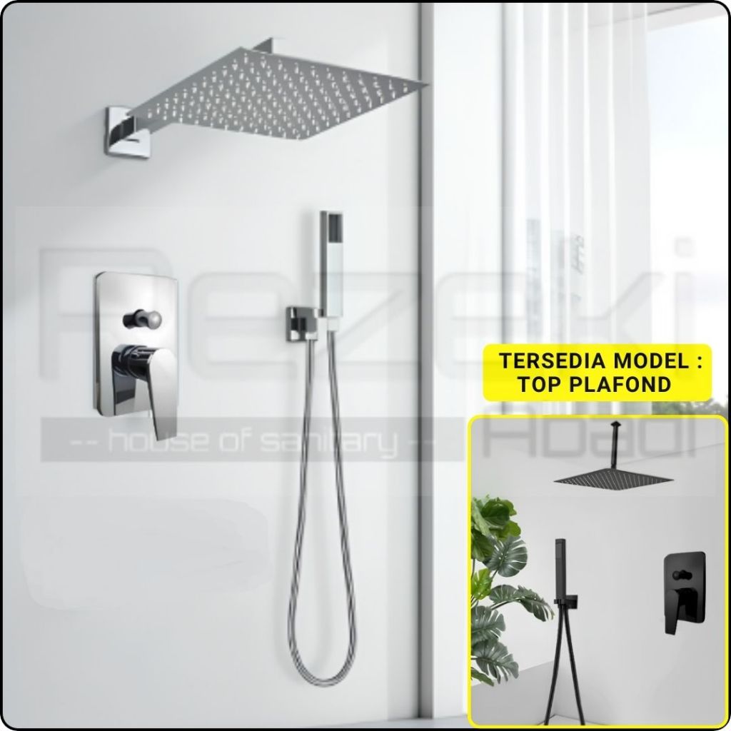 Jual Paket Wall Shower Mixer Panas Dingin 2 Way - Kran Mixer Shower Tembok - Shower Mandi ...