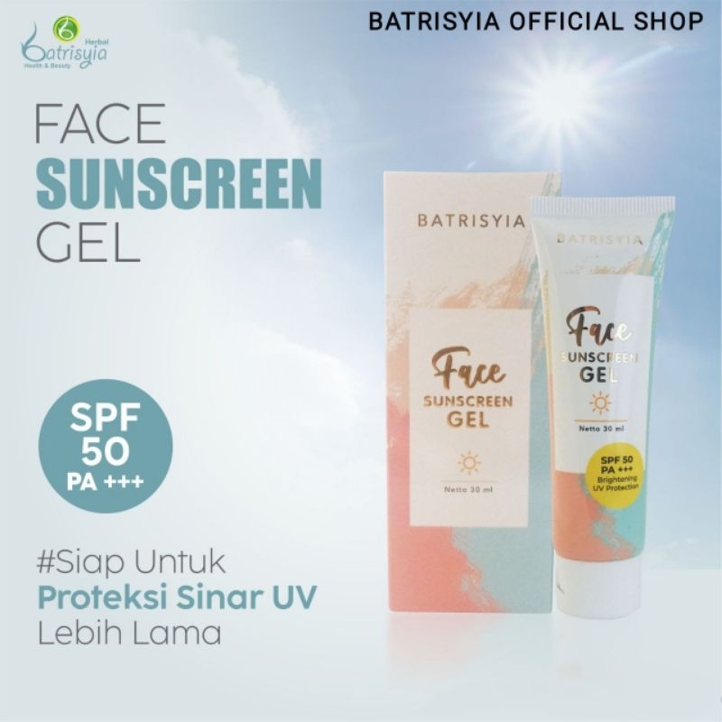 Jual Batrisyia Face Sunscreen Gel 30 ml SPF 50 PA+++ / Batrisyia ...