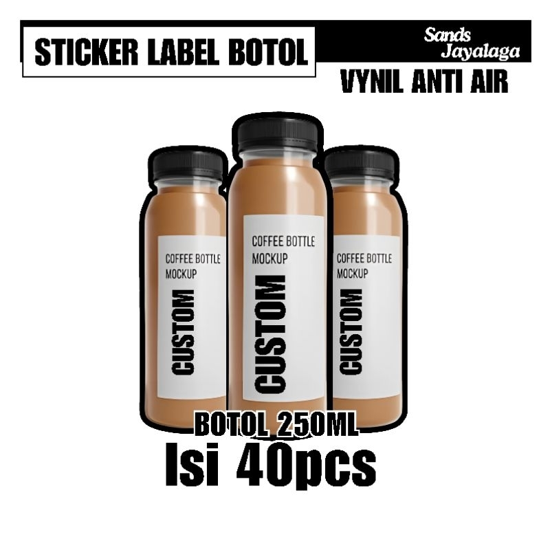 Jual Cetak sticker label kemasan stiker botol 250ml stiker custom label ...
