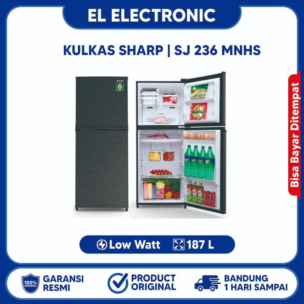 Jual KULKAS 2 PINTU SHARP SJ 236 MNHS GARANSI RESMI | Shopee Indonesia