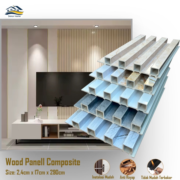 Jual Wpc Wall Panel 295cm Wood Panel Dinding Rumah Dekor Interior home ...