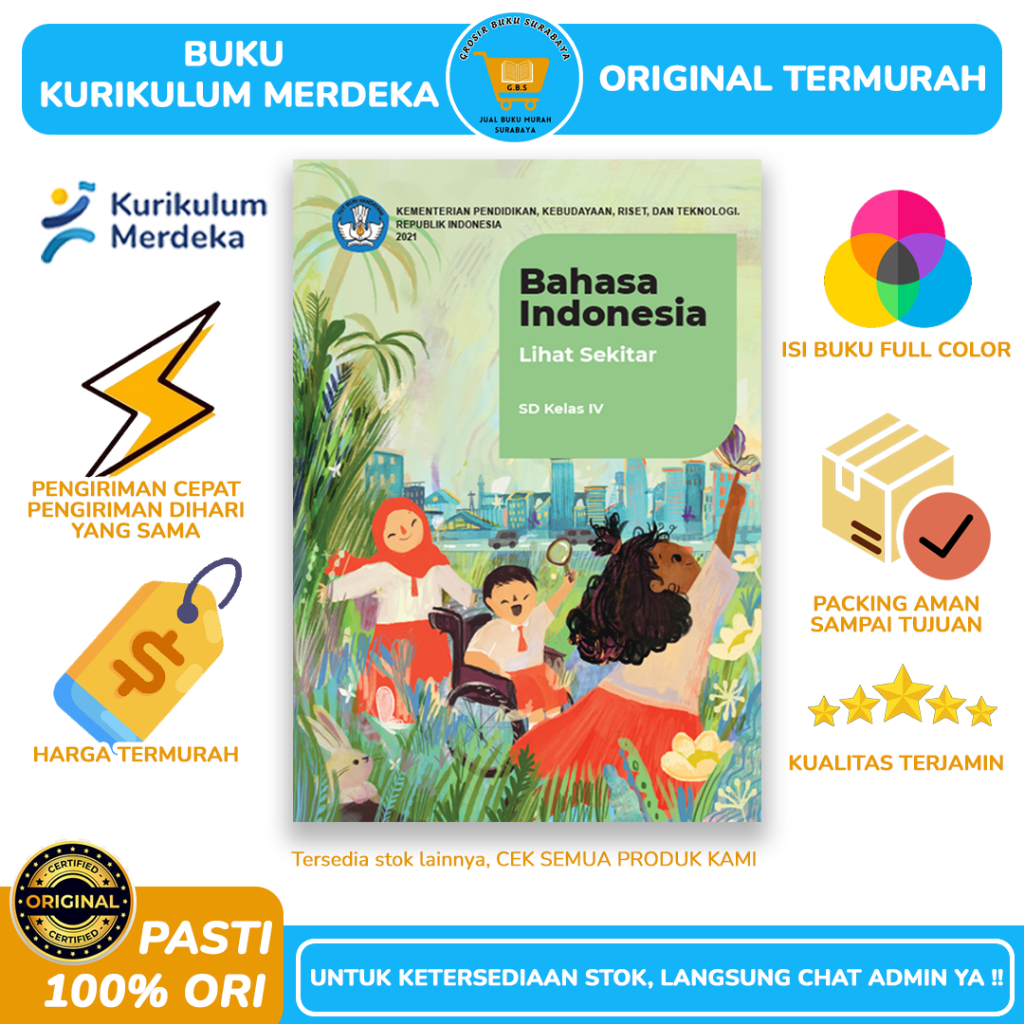 Jual Buku Bahasa Indonesia Kelas 4 SD - Buku Paket Siswa - Kurikulum Merdeka | Shopee Indonesia