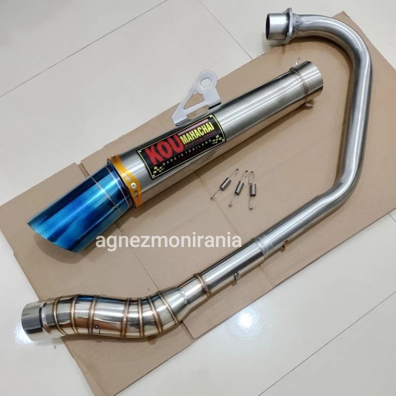 Jual (Kevin diks)open pipe Big elbow Kou mahachai 51mm for tmx 125 155 ...