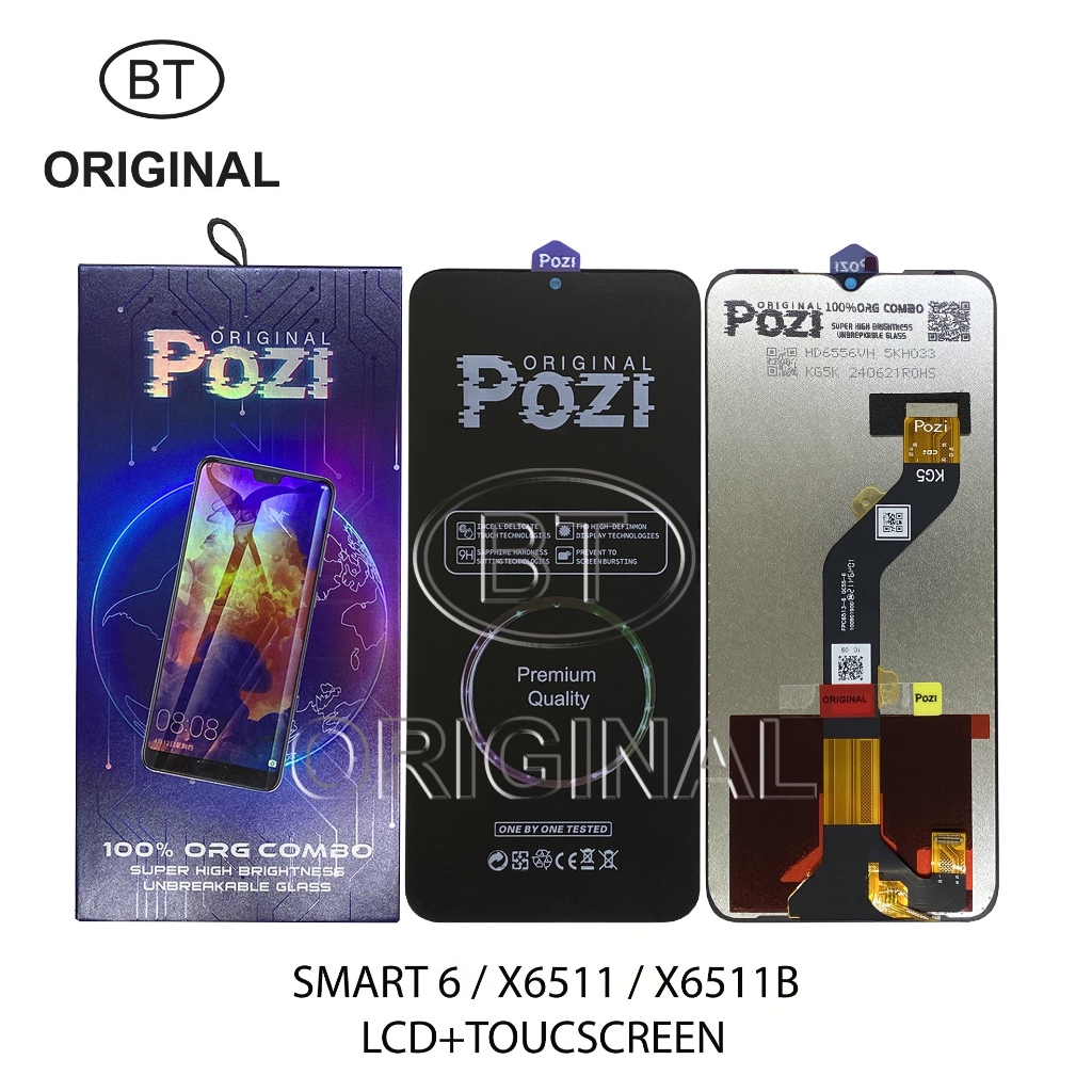 Jual LCD INFINIX SMART 6 X6511 X6511B - ORIGINAL ORG POZI | Shopee ...
