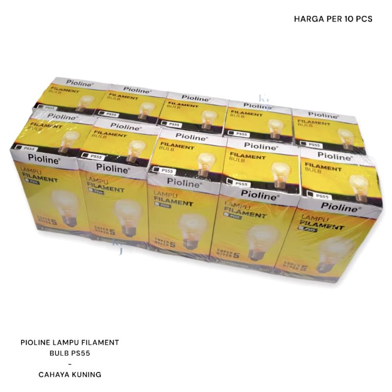 Jual Lampu Pijar PIOLINE 5 Wat, Lampu Pijar PIOLINE 5W Cahaya Kuning ...