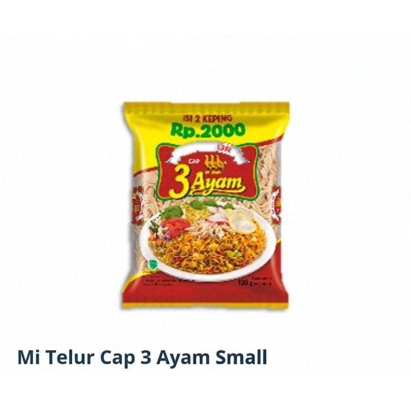 Jual Mi Telur Cap 3 Ayam 110g 2000an | Shopee Indonesia
