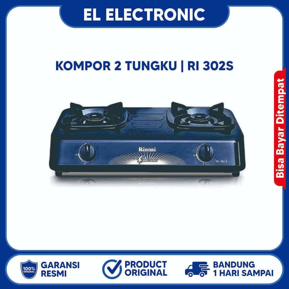 Jual KOMPOR GAS RINNAI 2 TUNGKU RI 302 S | Shopee Indonesia