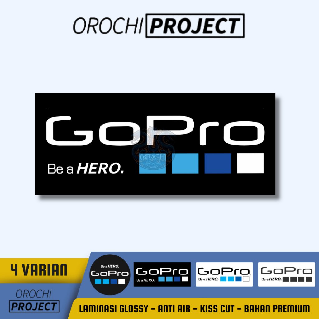 Jual Sticker Stiker Brand Logo GOPRO GO PRO CAMERA Vinyl Glossy Anti ...