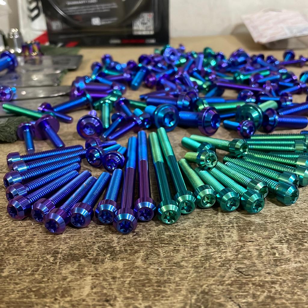 Jual set baut cvt titanium honda beat scoopy genio allseries gr5 original probolt titanium cvt ...