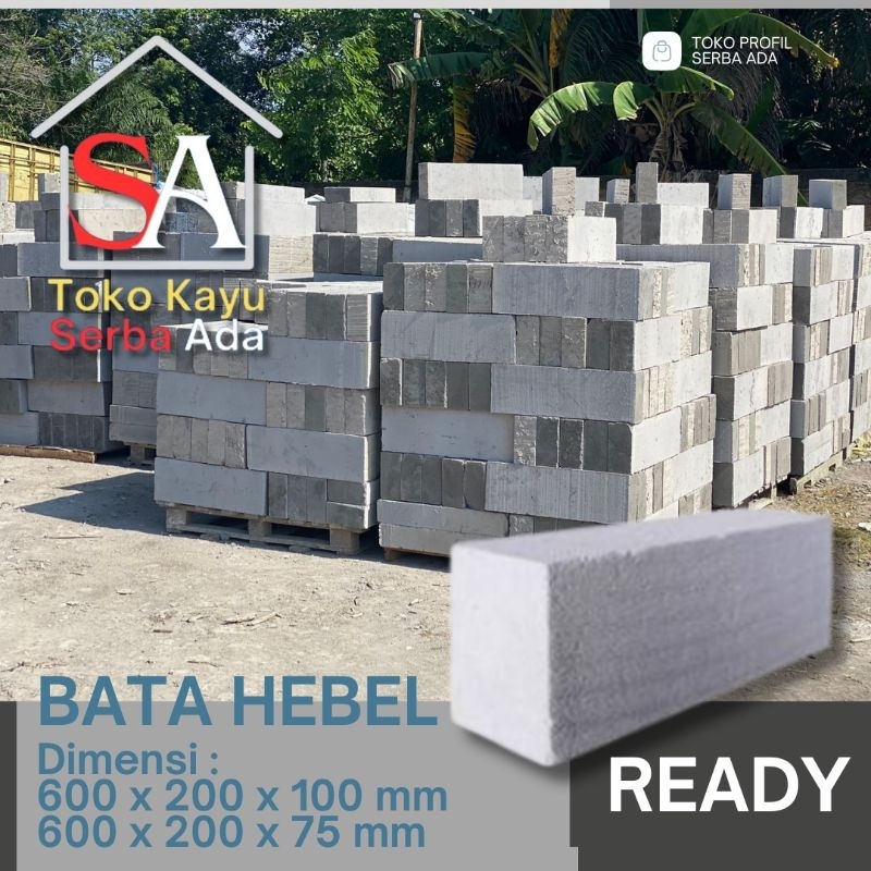 Jual 1 Kubik Bata Ringan Hebel 60 cm x 20 cm x 10 cm / 7,5 cm | Shopee Indonesia
