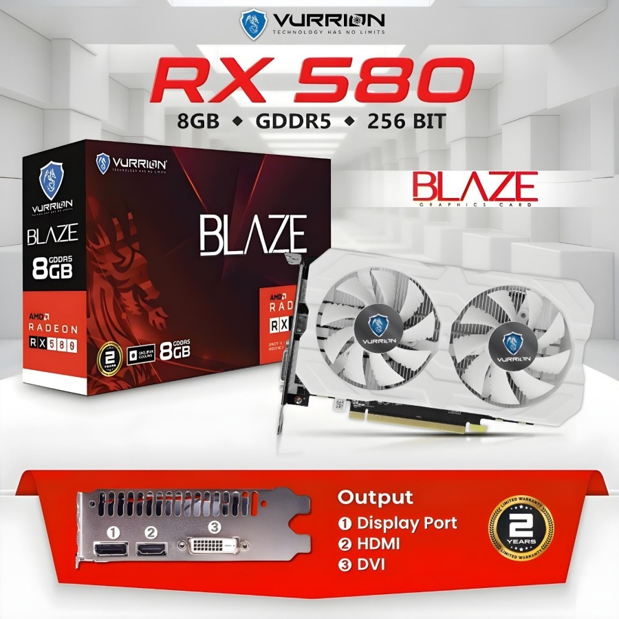 Jual VGA Card Vurrion Radeon RX 580 8GB - RX580 8GB DDR5 | Shopee Indonesia