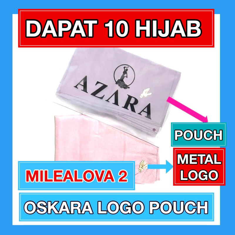 Jual 10 POUCH OSKARA POLOS METAL LOGO PACKING POUCH LASER CUT ORI AZARA ...