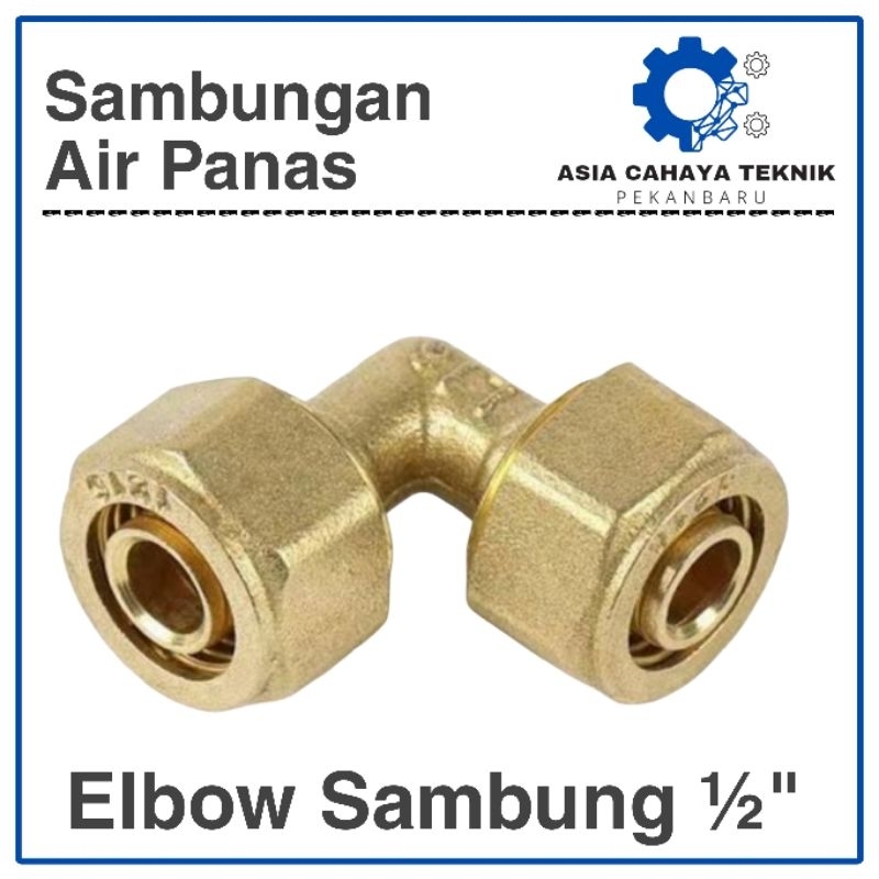 Jual Sambungan Pipa Air Panas Kuningan Elbow Knie Knee Sambung Nepel 1/2 Inch | Shopee Indonesia