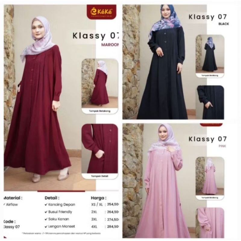 Jual Gamis Klassy 07 by Keke | Shopee Indonesia