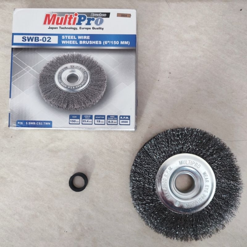 Jual Mata Gerinda Piring Sikat Kawat Kuningan Wheel Brush 6" inch 150mm Multipro SWB-02 | Shopee ...