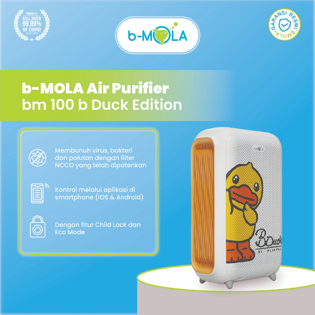 Jual b-MOLA Air Purifier BM100 b-Duck Edition with NCCO HEPA H13 Medical Grade | Shopee Indonesia