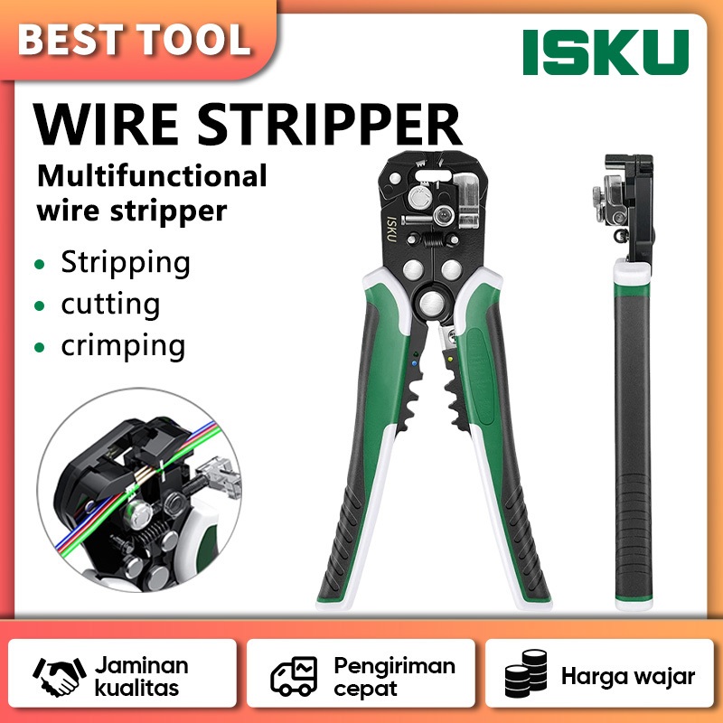 Jual ISKU tang Kupas Potong Kabel Multifungsi Automatic Wire Tang ...