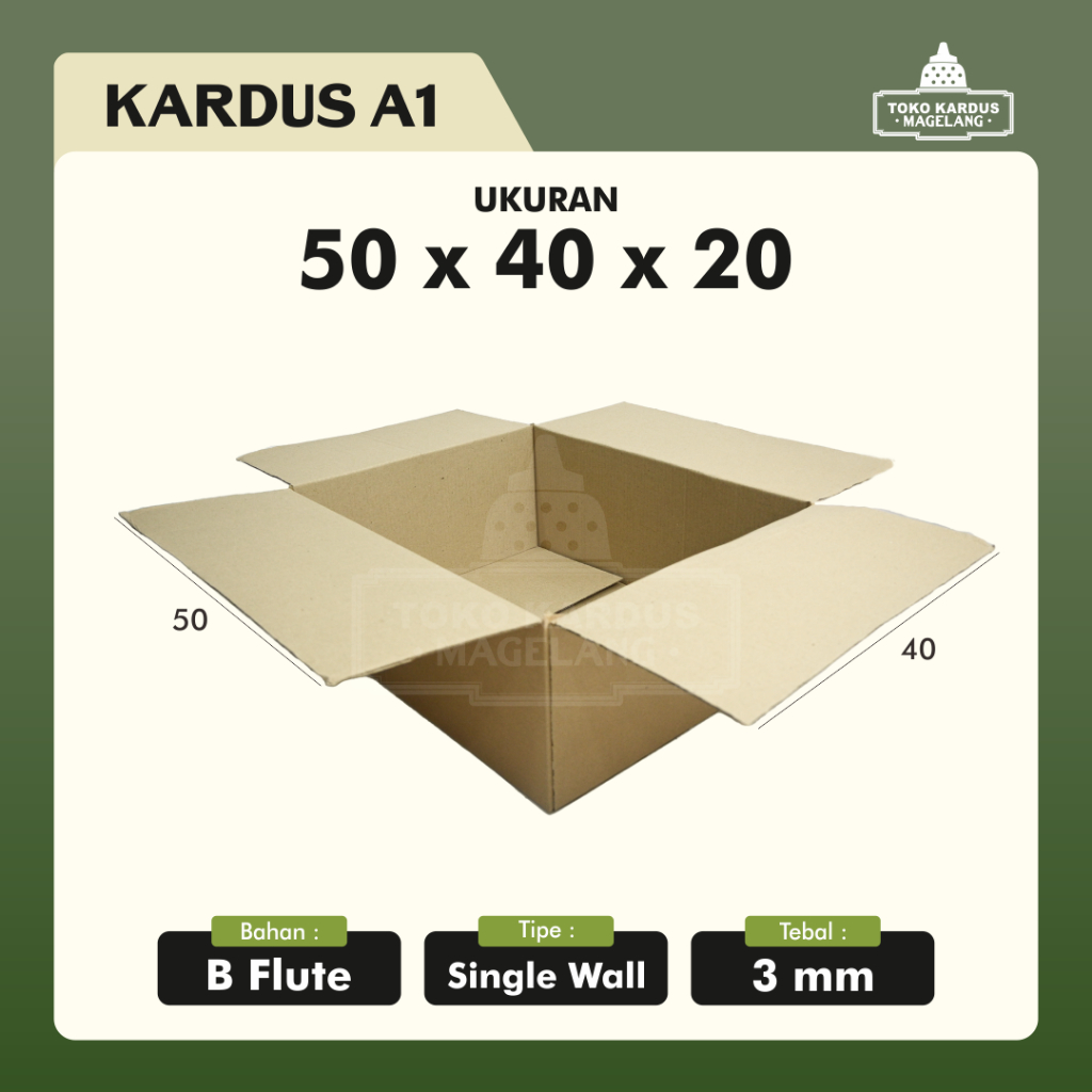 Jual Kardus Packing Standar Box 50 x 40 x 20 cm Corrugated Karton Dus ...