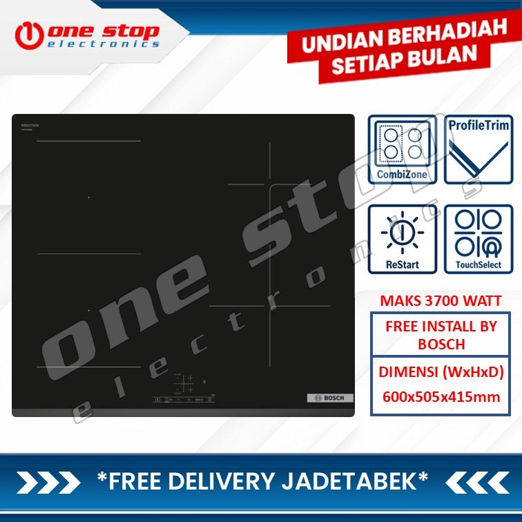 Jual BOSCH PWP63KBB6E Built In Induction Hob / Kompor Induksi Tanam ...