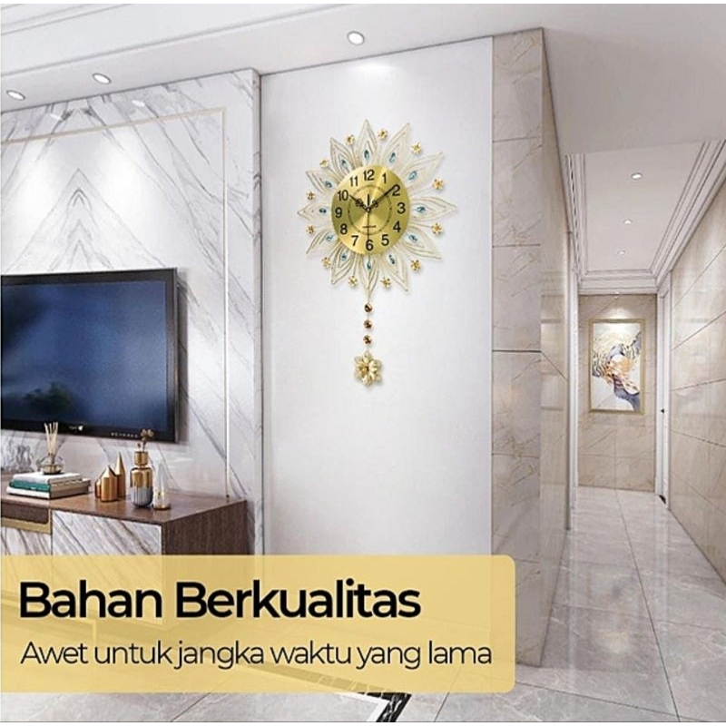 Jual JAM DINDING DIAMOND GEOMETRIC LUXURY QUARTZ 44 CM MEWAH MODEL ...