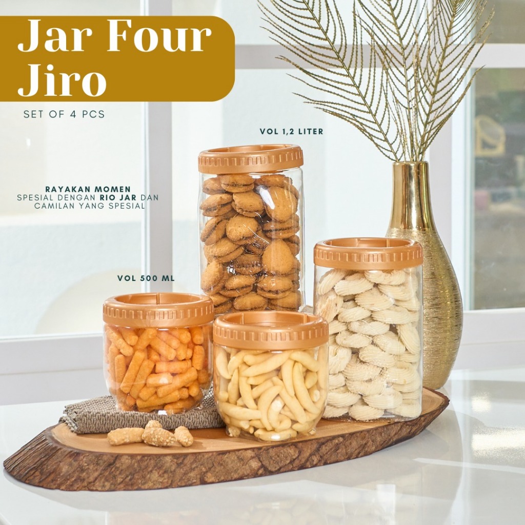 Jual CPM Paket lengkap Jar Four Jiro set of 4 pcs 2 ukuran(Jiro uk 1,2 ...
