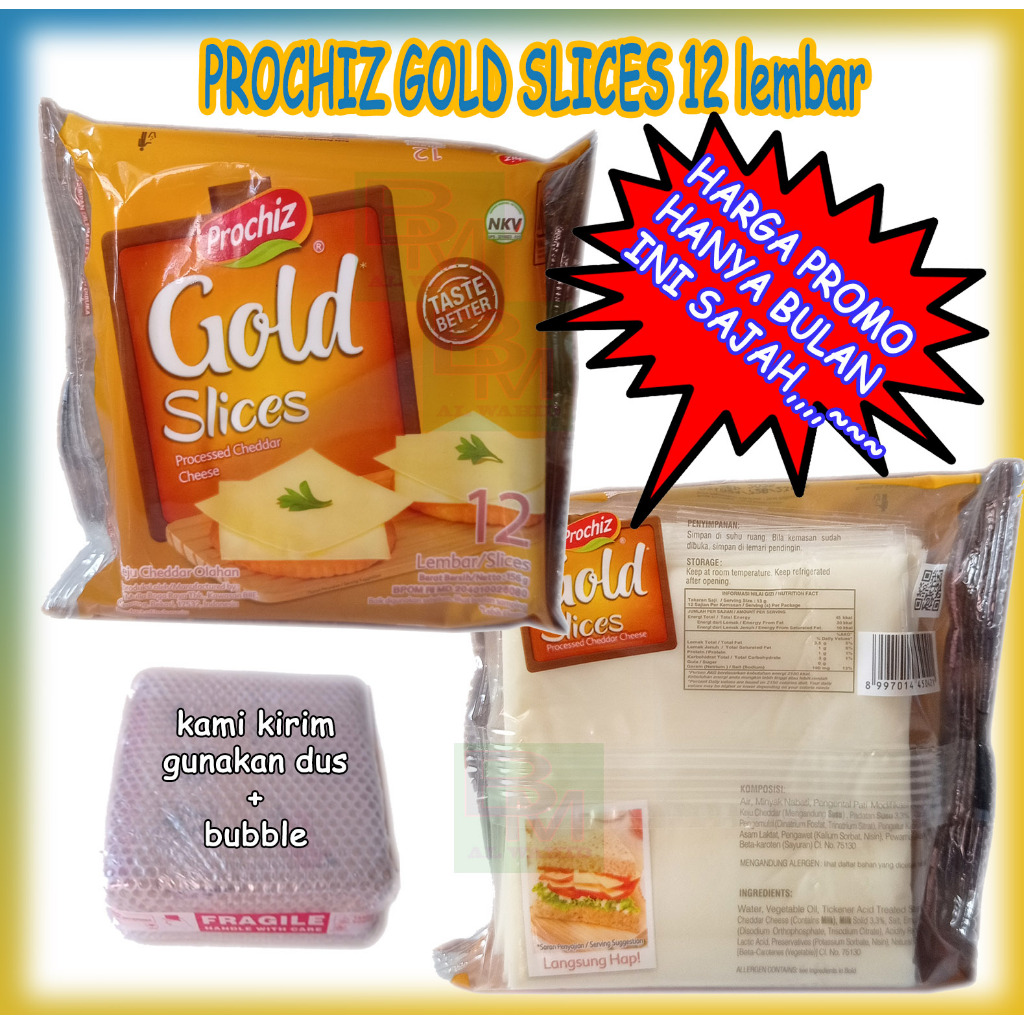 Jual Keju Prochiz Gold Slices 12 Lembar | Shopee Indonesia