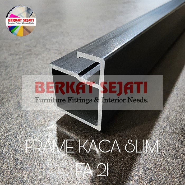 Jual FA 21 HITAM - Frame Kaca Aluminium Slim Lemari Kitchen Profil ...