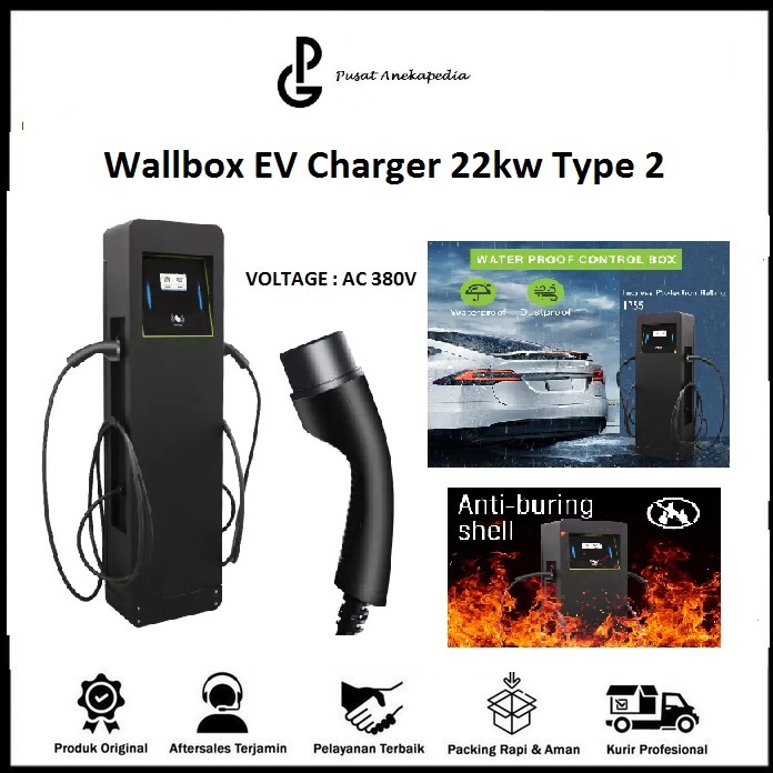 Jual EKDA Wallbox EV Charger 22kw Type 2 - Wall box EV Charging 22 kw ...