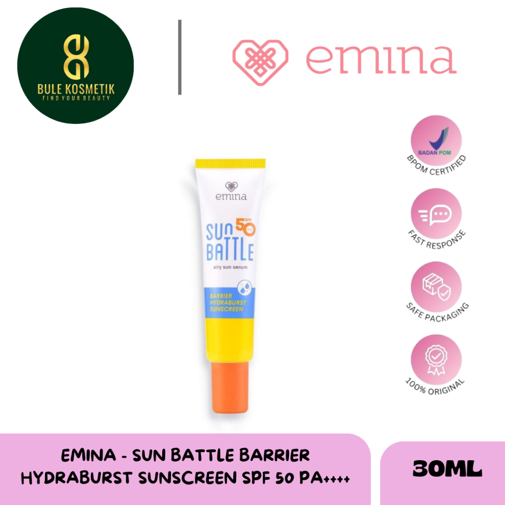 Jual BULE KOSMETIK - Emina Sun Battle Spf 50 Pa++++ Barrier Hydraburst Sunscreen 30 Ml | Shopee ...