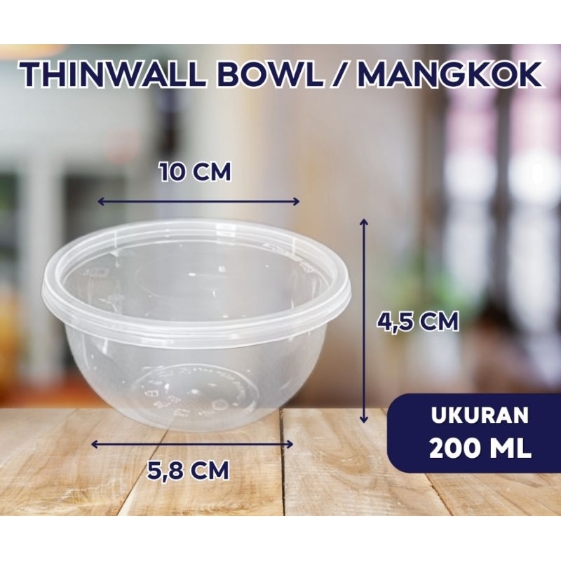 Jual Free Packing Kardus ECER Eceran Satuan Thinwall Bowl Rounded Bulat ...