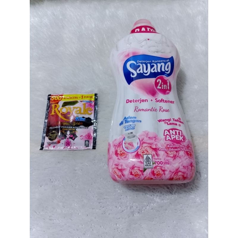 Jual Sayang Liquid Detergen + Softener Cair 2in1 botol 700ml | Shopee ...