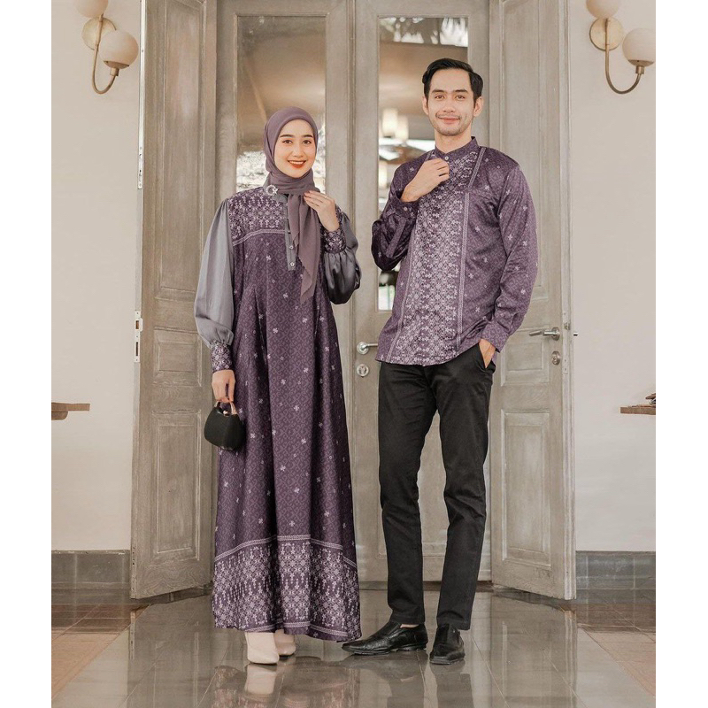 Jual Gamis Couple Pasangan Couple Keluarga Kondangan Muslim Gamis Ibu ...