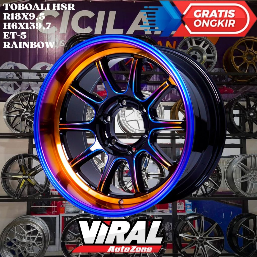 Jual HSR TOBOALI RING 18 R18 RAINBOW UNTUK VELG MOBIL PAJERO , FORTUNER , HILUX DC , STRADA ...