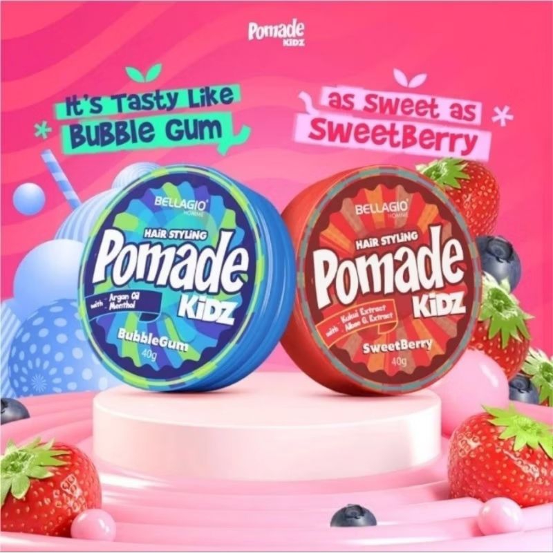Jual BELLAGIO POMADE KIDZ- hair styling water based untuk rambut lebih ...
