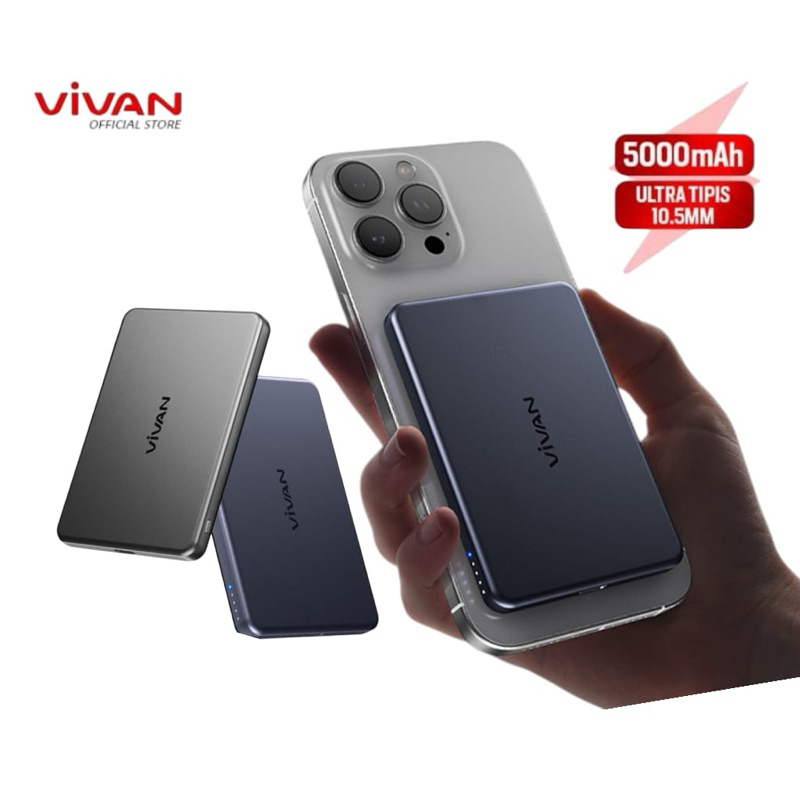 Jual Powerbank Vivan Magsafe Magnet VPB-W05 5000Mah Ultra Slim Fast ...