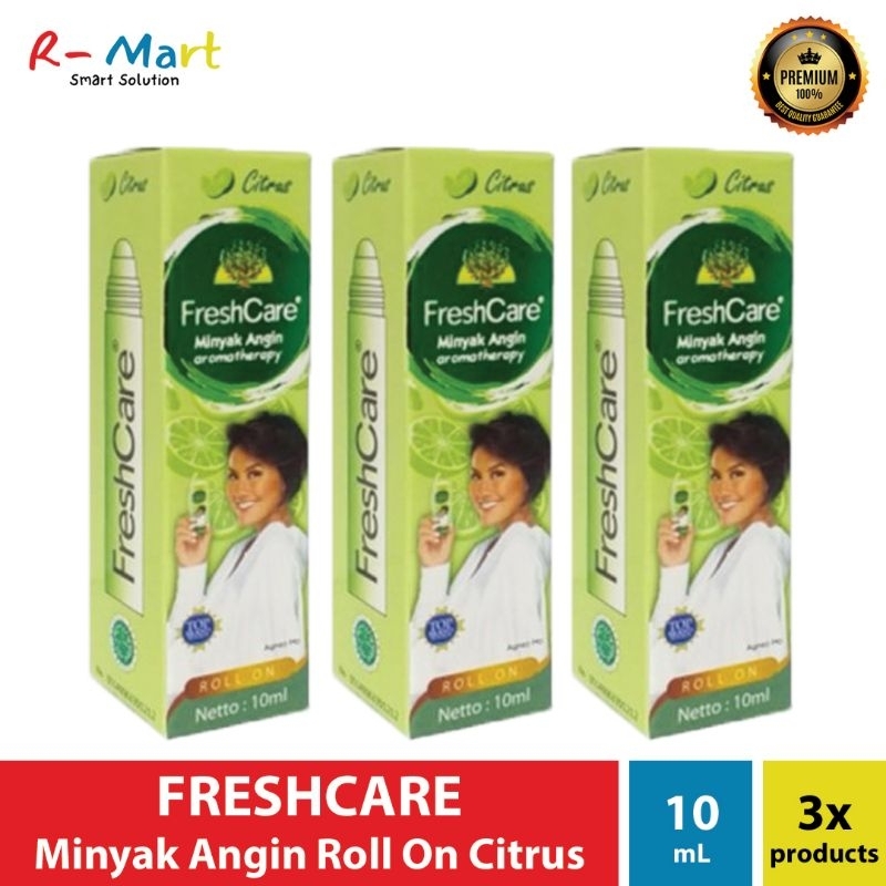 Jual FRESHCARE ROLL ON CITRUS MINYAK ANGIN AROMATHERAPY 3 X 10 ML ...