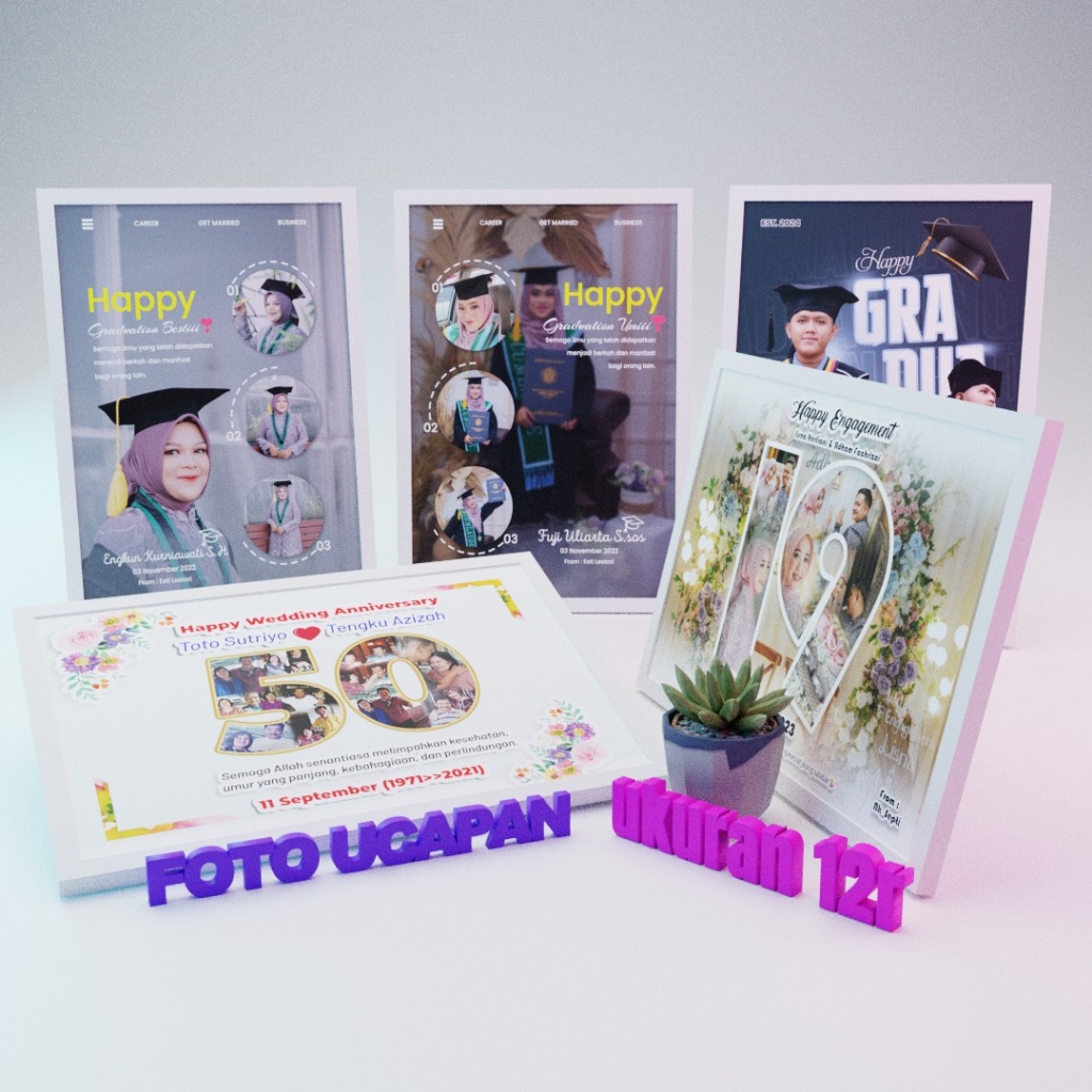 Jual Foto Ucapan Wedding, Foto Wisuda, Foto Ucapan Ulang Tahun CUSTOM ...