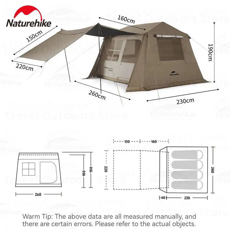 Jual Tenda Otomatis Naturehike V6 Village 6 2 Generation CNK2300ZP021 | Shopee Indonesia